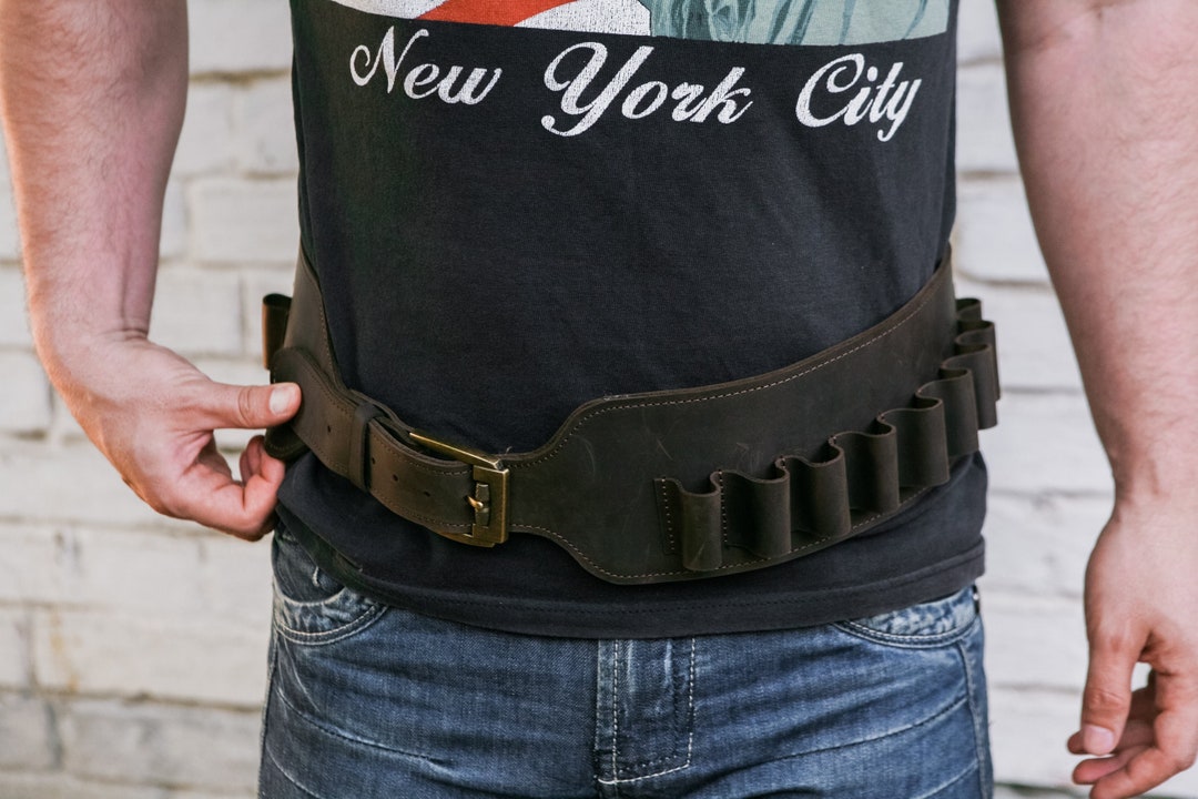 Leather Cartridge Belt, Leather Shell Holder, Shotgun Cartridge Holder ...