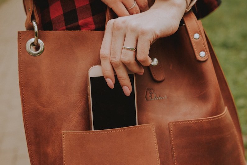 Tote Bag Personalized, Tote Bag With Pockets, Leather Satchel Laptop ...