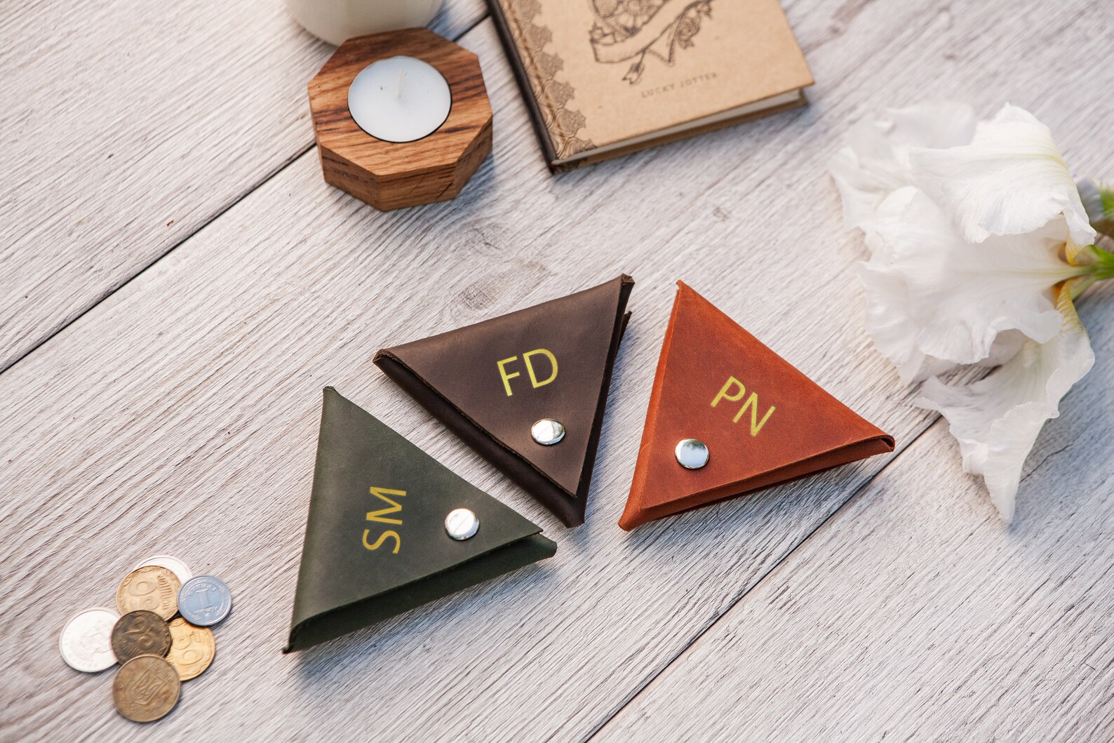 Coin Purseleather Coin Pursecoin Wallet Womenleather Coin - Etsy