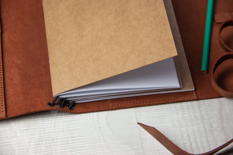 Leather notebook refillableLeather notebookleather portfolio | Etsy