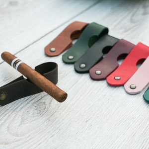 Leather Cigar Rest, Custom Cigar Stand, Leather Travel Cigar Prop ...