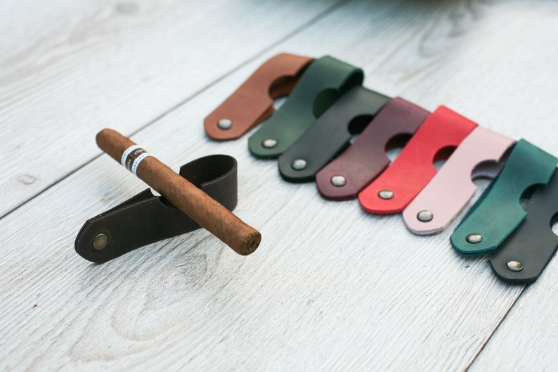 Leather Cigar Rest Custom Cigar Stand Leather Travel Cigar - Etsy