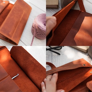 Leather Knitting Needle Case, Leather Knitting Needle Holder, Custom ...