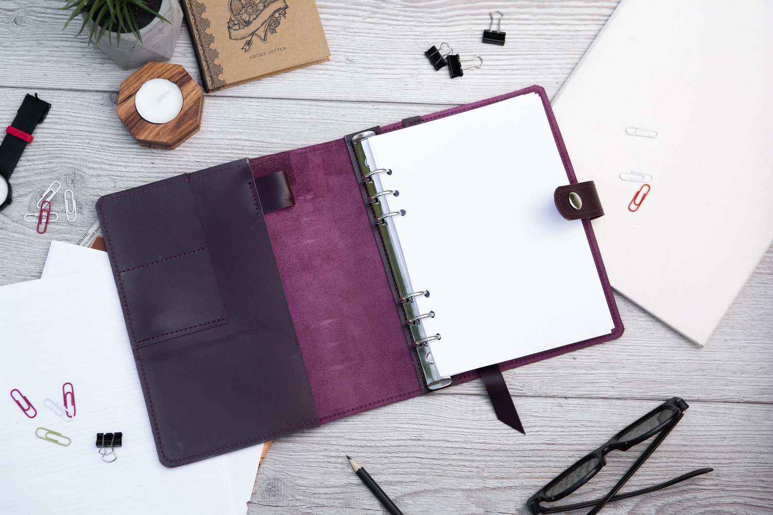 A5 Binder Leather6 Ring Binder Journal A5a6 Binder - Etsy