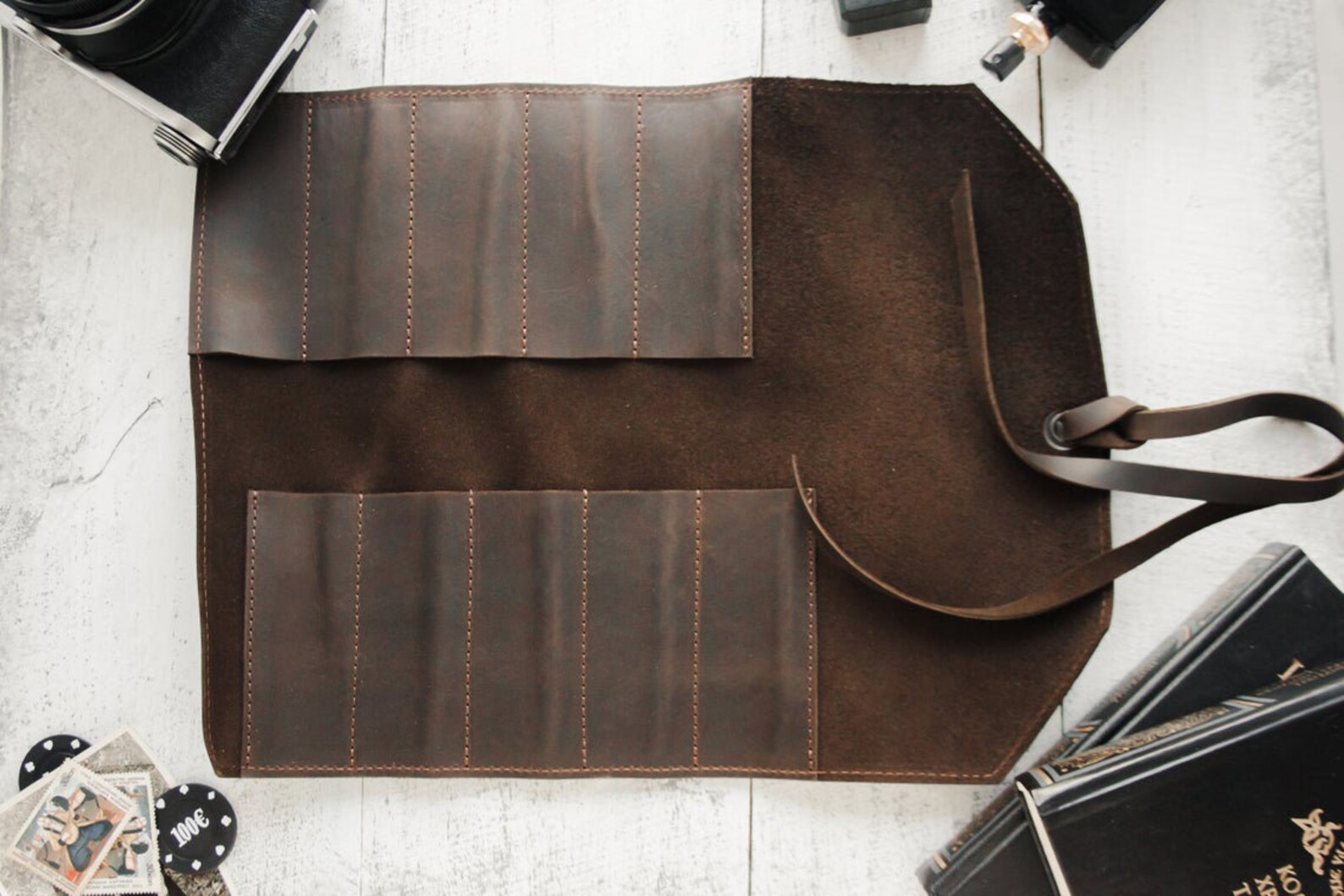 Leather Tool Roll Chisel,tool Roll Leather,custom Tool Roll,leather ...