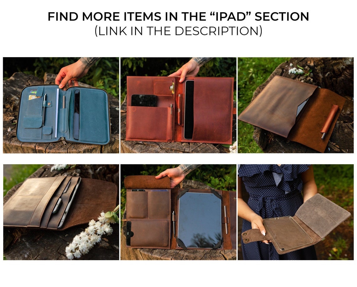 Leather ipad case 10.2Tablet sleeve 13 inchiPad 6 leather | Etsy