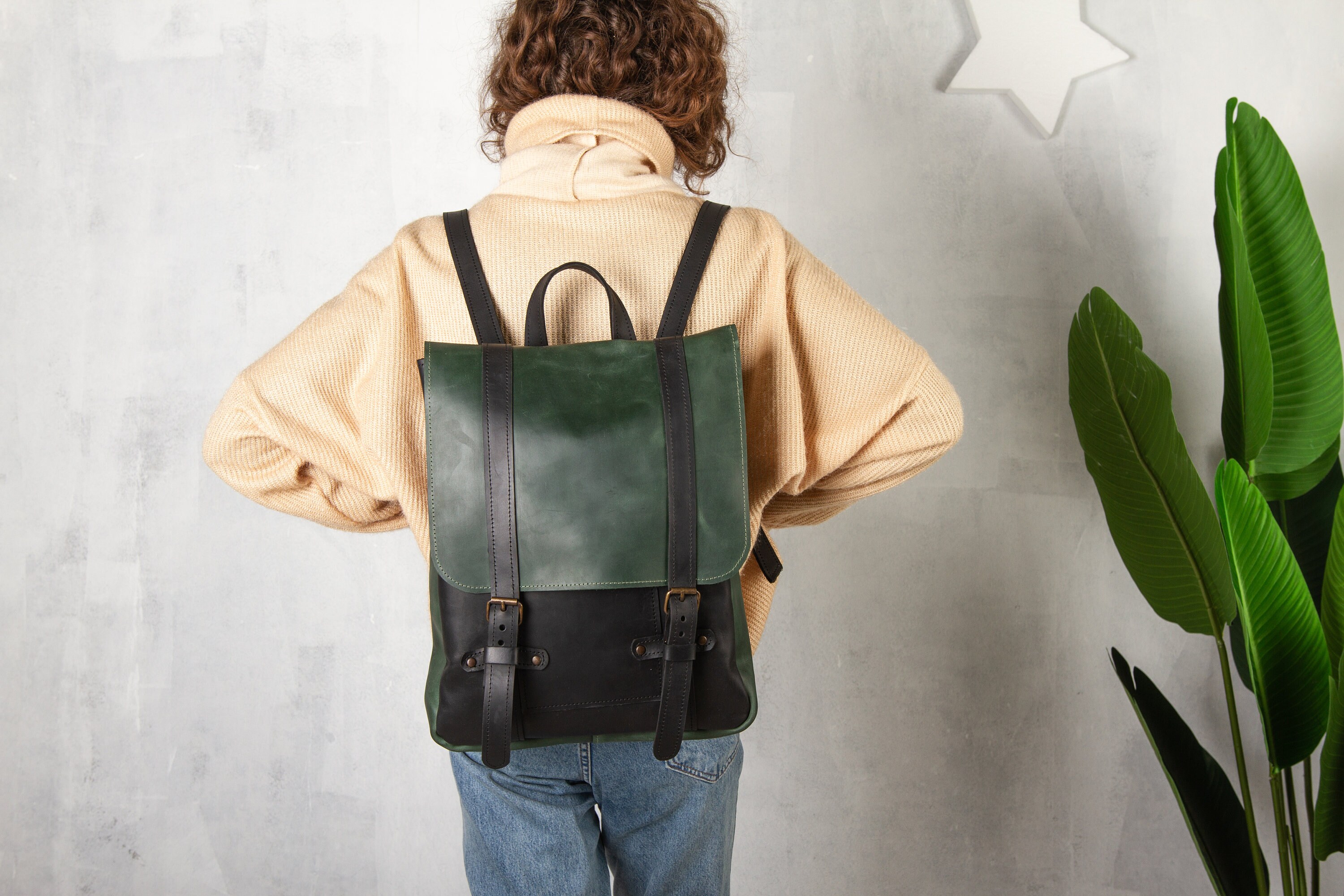 Custom Backpack Men, Backpack for Men, Backpack Leather Men, Brown ...