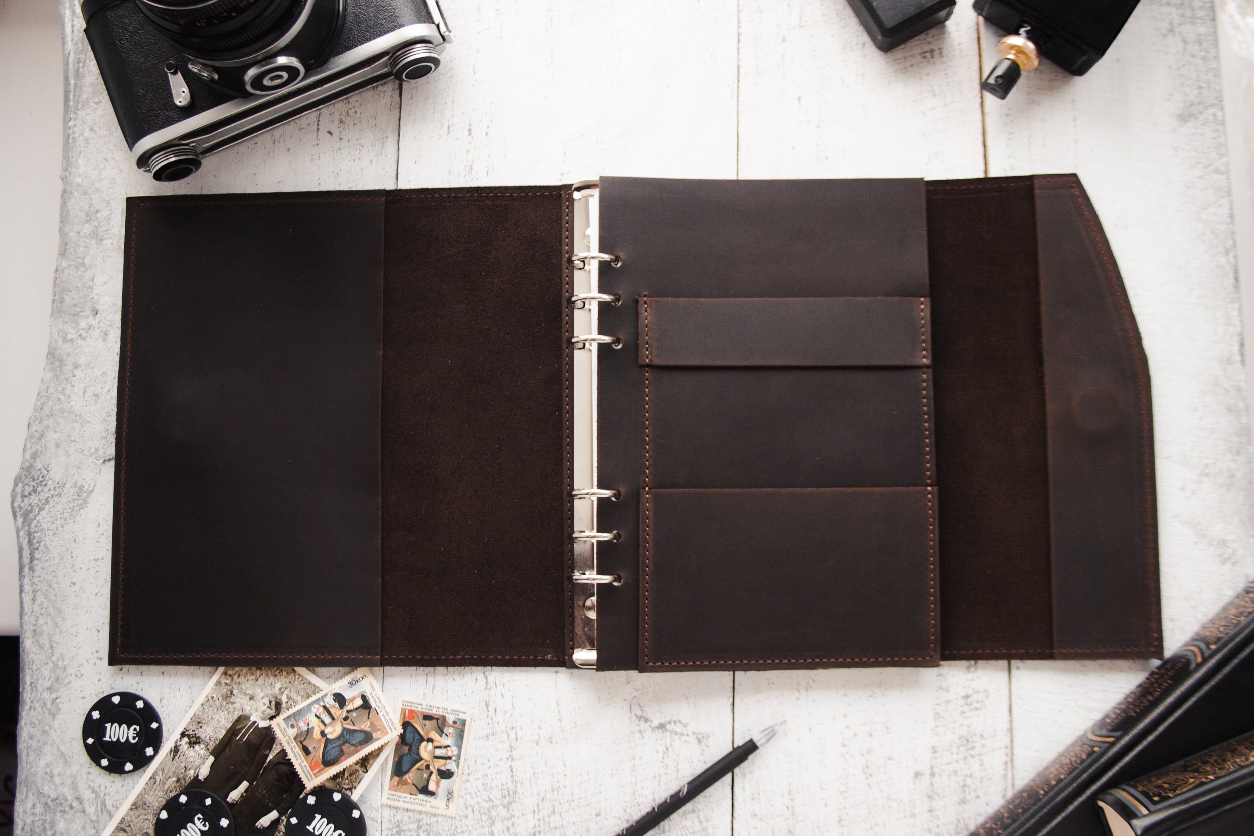 A5 Binder 6 Ring Leathera5 Planner Binder Coverleather - Etsy