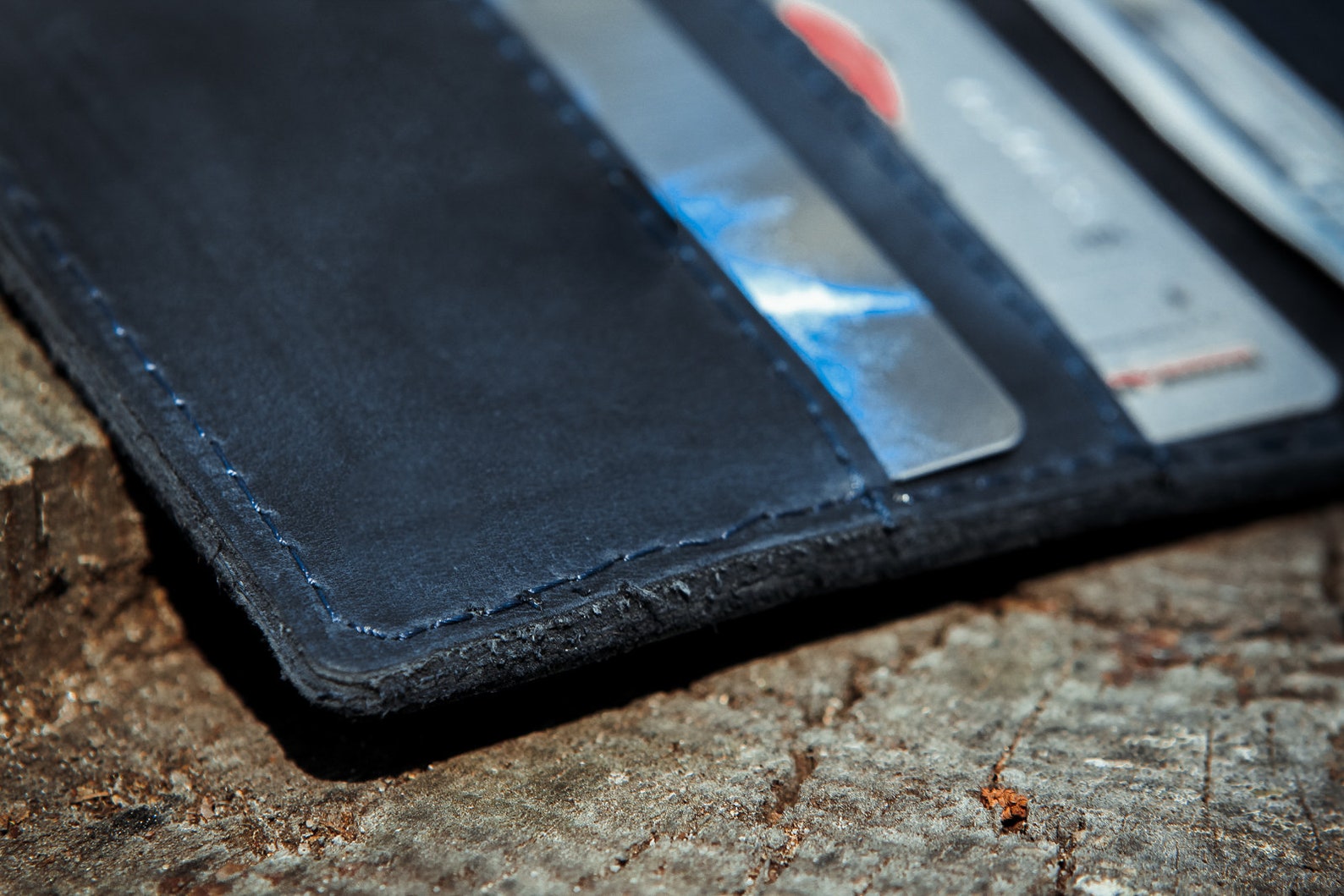 Slim walletMinimalist walletWallet for menLeather blue | Etsy