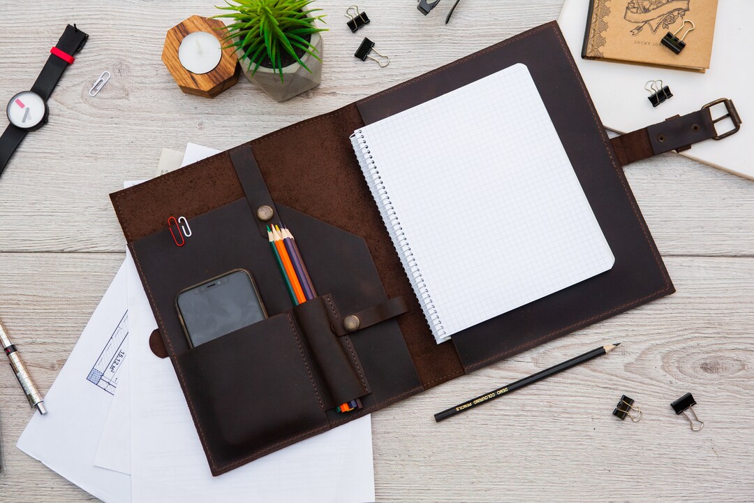 Leather Travelers Notebook Cover, Leather Notebook Cover A4, Leather ...