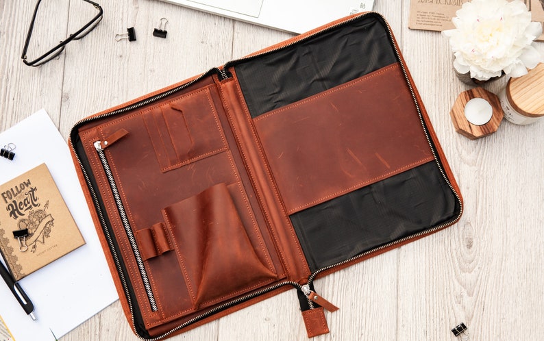 Leather Portfolio Ipad,leather Padfolio for Ipad,laptop Portfolio ...