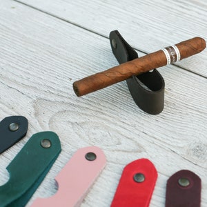 Leather Cigar Rest, Custom Cigar Stand, Leather Travel Cigar Prop ...