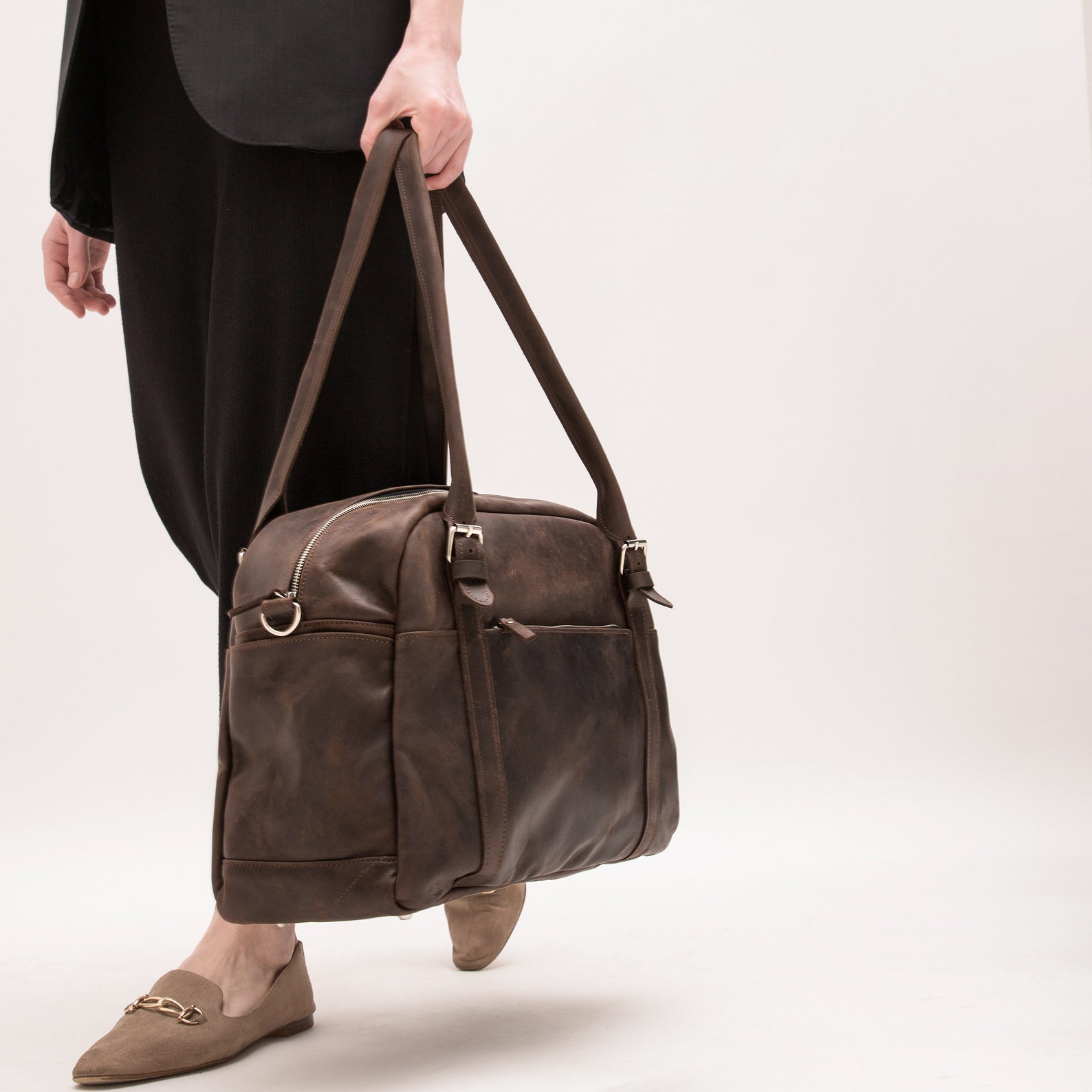 Lather Duffle Bag Women, Leather Weekender Bag Women, Gym Bag Women ...