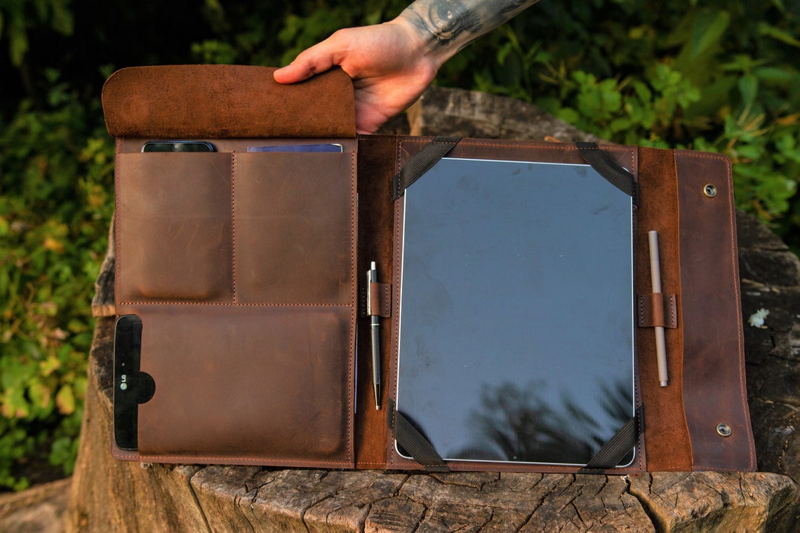 Ipad Case Portfolioipad Pro 12.9 Case With Pencil Holder - Etsy
