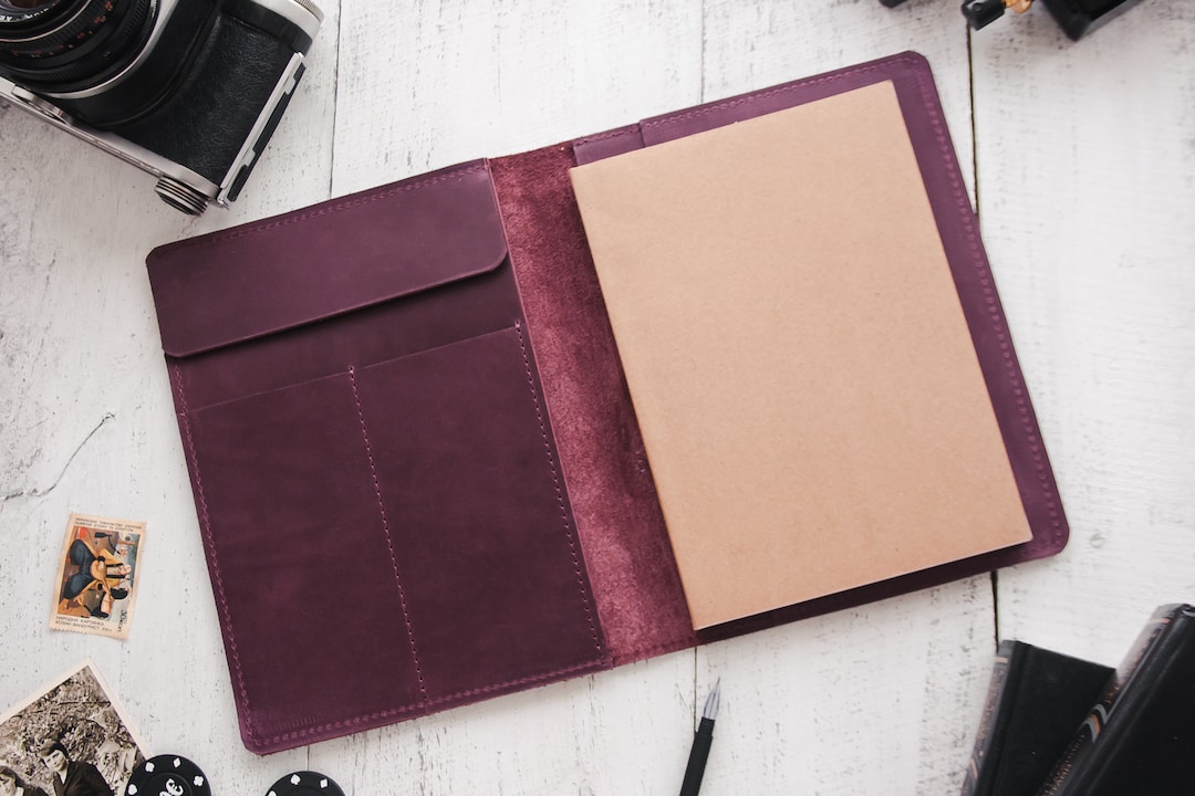 Leather Notebook Cover A5, Refillable Notebook Cover A5, Custom ...