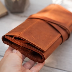 Leather Knitting Needle Case, Leather Knitting Needle Holder, Custom ...