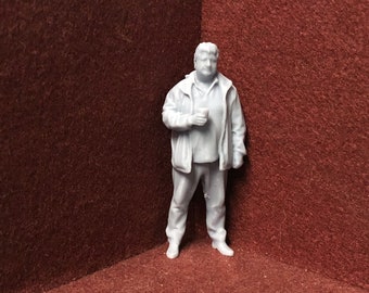 G-scale Driver Figure in Coat 3D Scan of a Real Person MD006 also GN15 ...