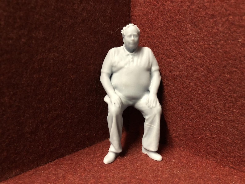 16mm Figure 3D Scan of a Seated Person - MD011 1:19 Scale & SM32 - Etsy