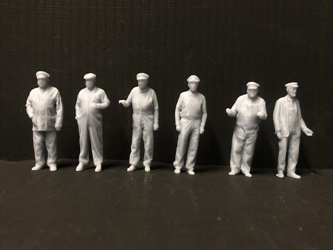 Loco Crew Multi-pack 6 Figures in Assorted Poses 3D Scans NG7 / O Gauge ...