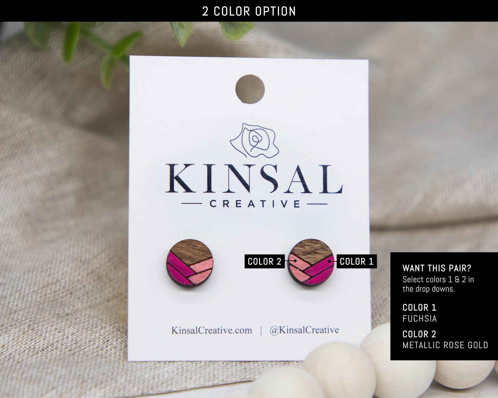 Circle Hatch CUSTOMIZABLE Wood Stud Earring Stud Earrings - Etsy