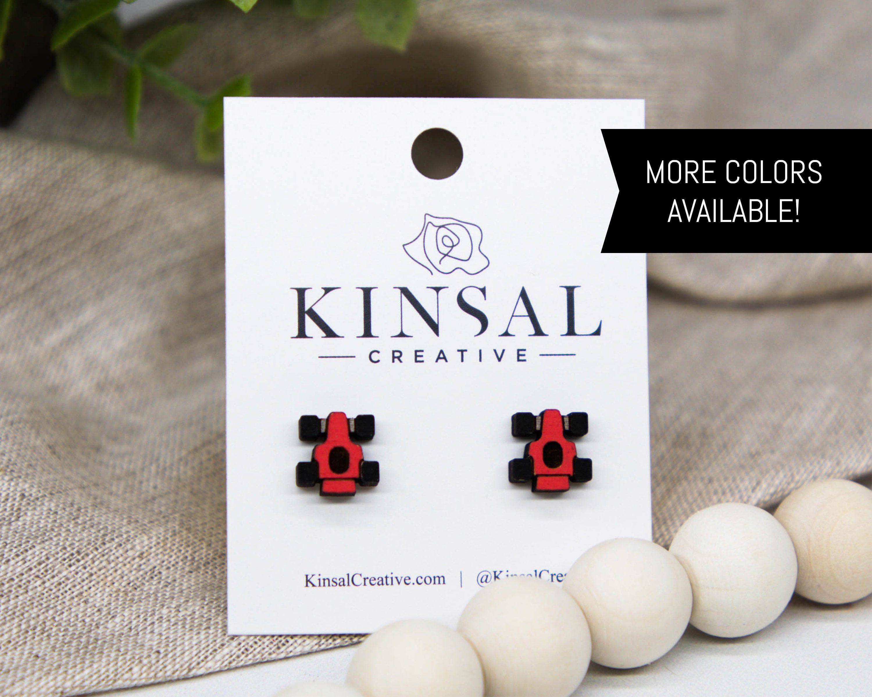 Race Car Wood Stud Earrings, Stud Earrings, Wooden Stud Earrings, Post ...