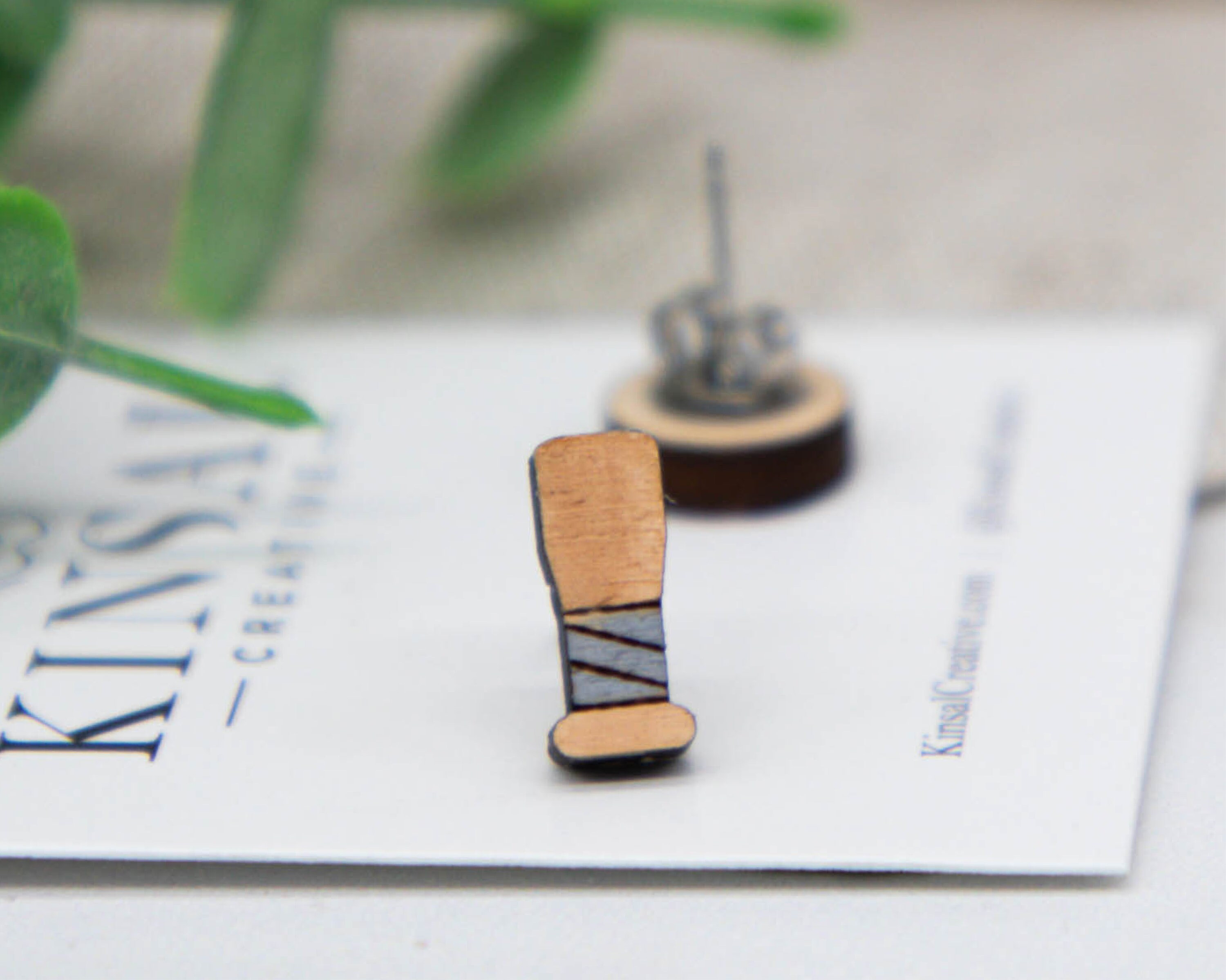 Baseball Bat and Ball Wood Stud Earrings Stud Earrings - Etsy