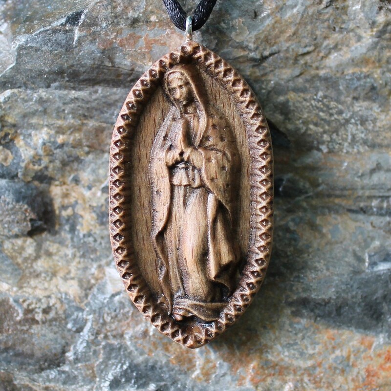 Virgin Mary Necklace - Etsy