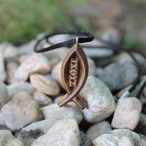 Ichthus Fish Symbol Necklace | Minimalist Christian Faith Pendant ...