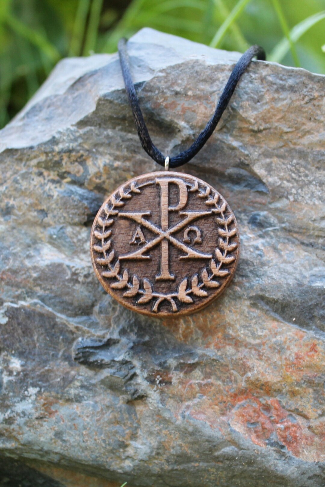 Chi Rho Pendant, Christian Gift, Christogram Necklace, Monogram of ...