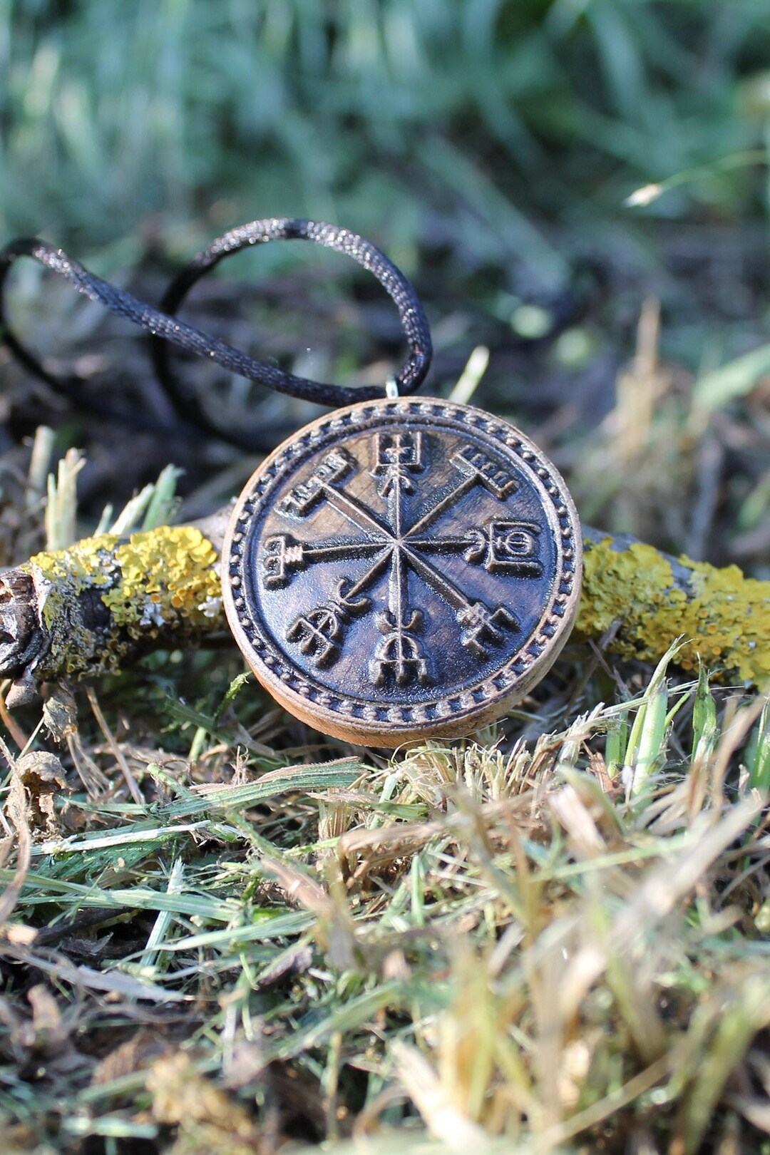 Wooden Vegvisir Pendant, Pagan Gift, Nordic Symbol - Etsy