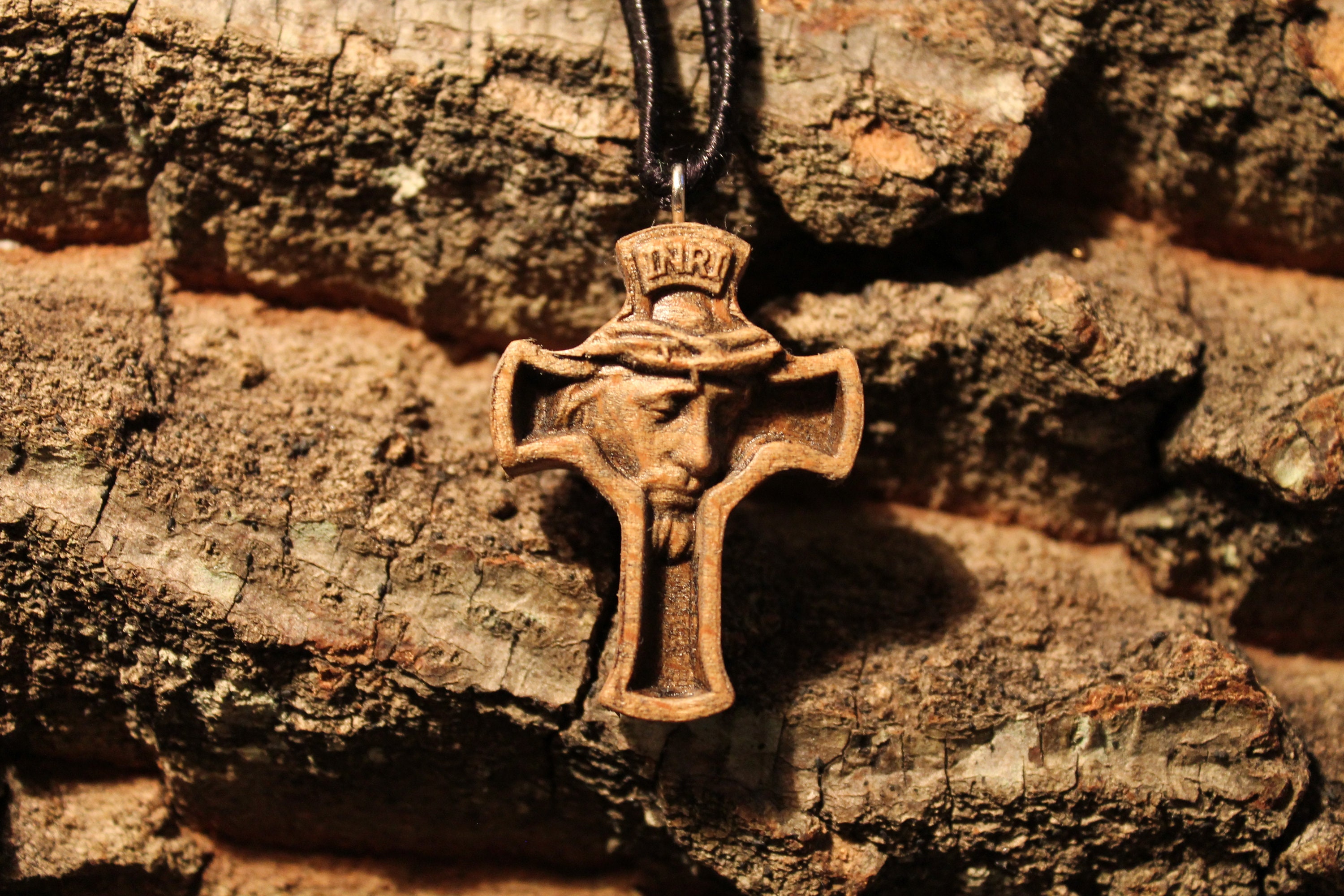 Wooden Jesus Cross Religious Christian Necklace | Etsy