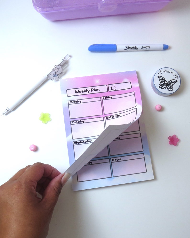 Pastel Perfection Weekly Planner Notepad for Organization - Etsy