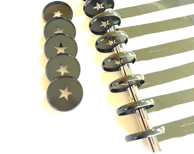 Black Star Customizable Planner Binding Discs - Ideal for Bullet ...