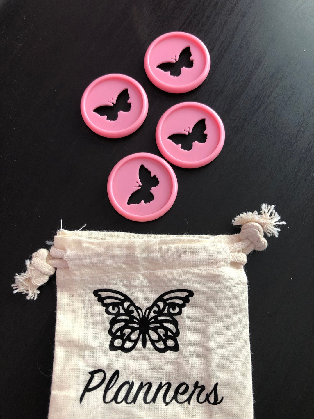 Light Pink Butterfly Customizable Planner Binding Discs - Etsy