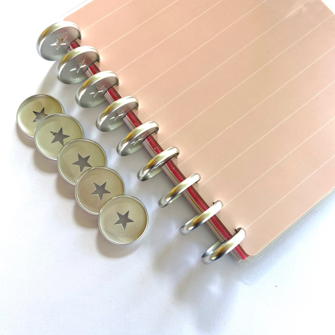 Silver Stars Disc Bound Customizable Planner Binding Discs - Ideal for ...