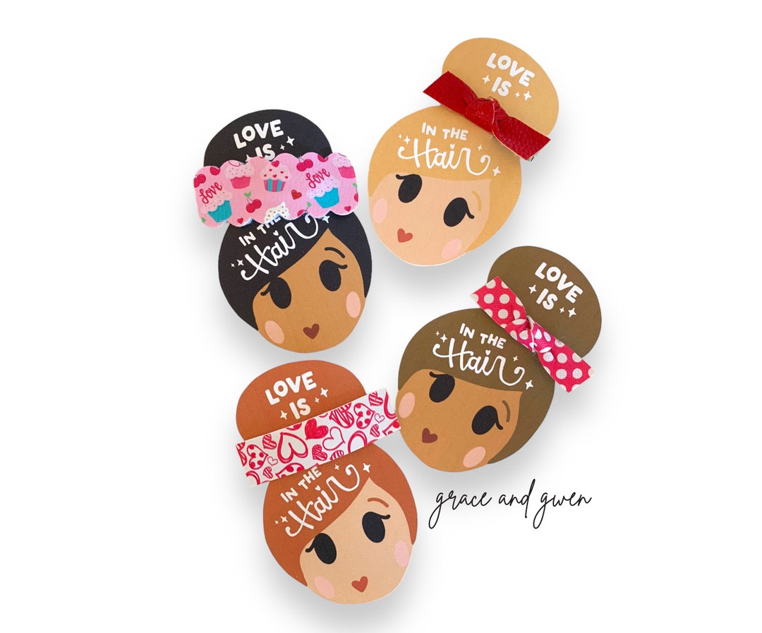 Love is in the Hair Valentine's Day Hair Clips | Girl's Hair Clips ...