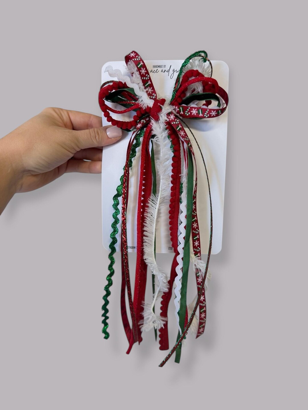 Christmas Messy Bow | Girl's Whimsey Bows | Trendy Hair Bows | Gifts ...
