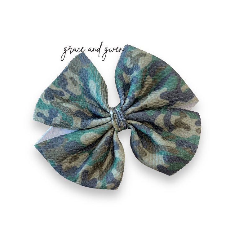 Camouflage Hair Bow - Etsy