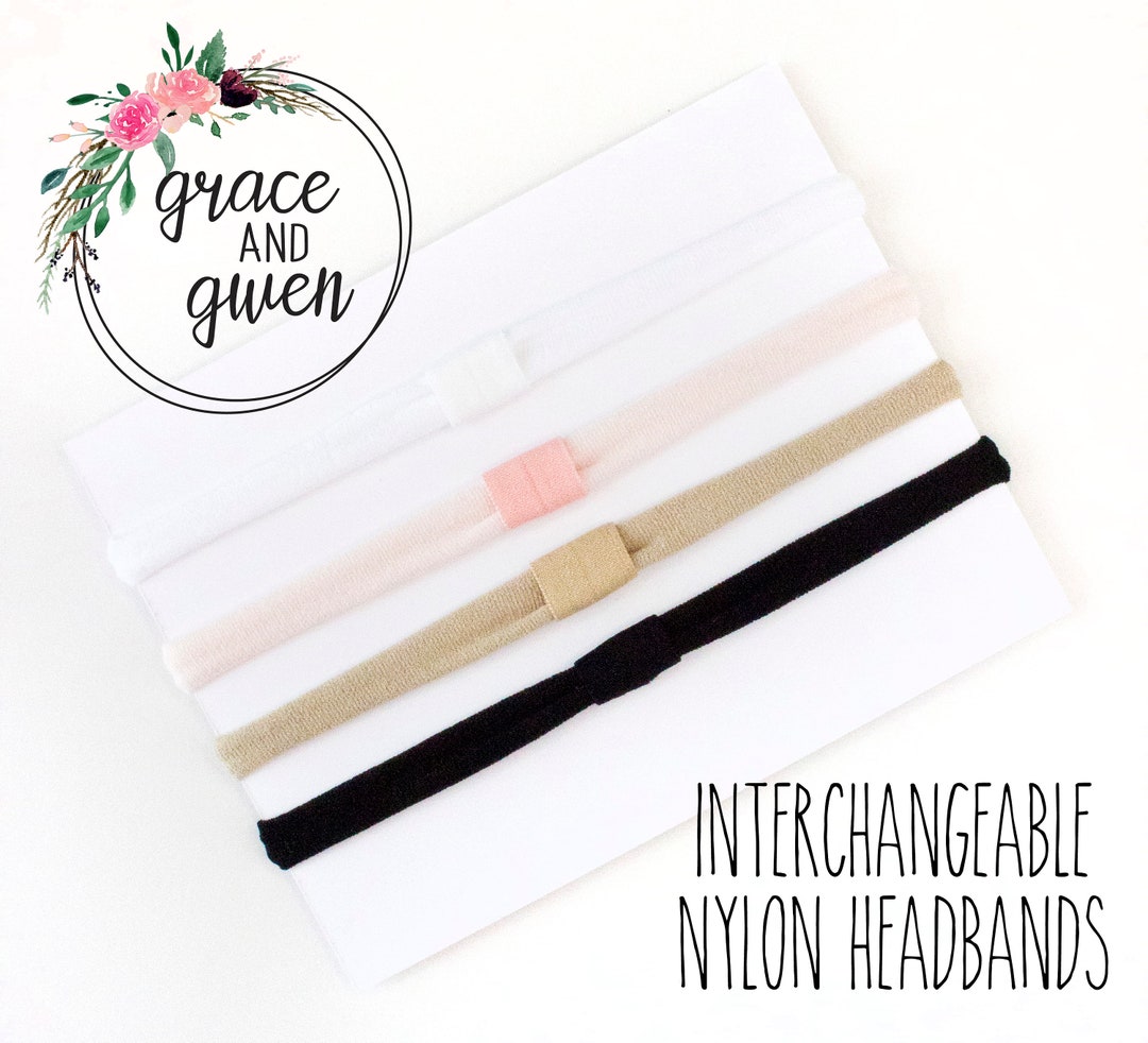 Interchangeable Nylon Headband Sets | Baby Headband | Headbands for ...