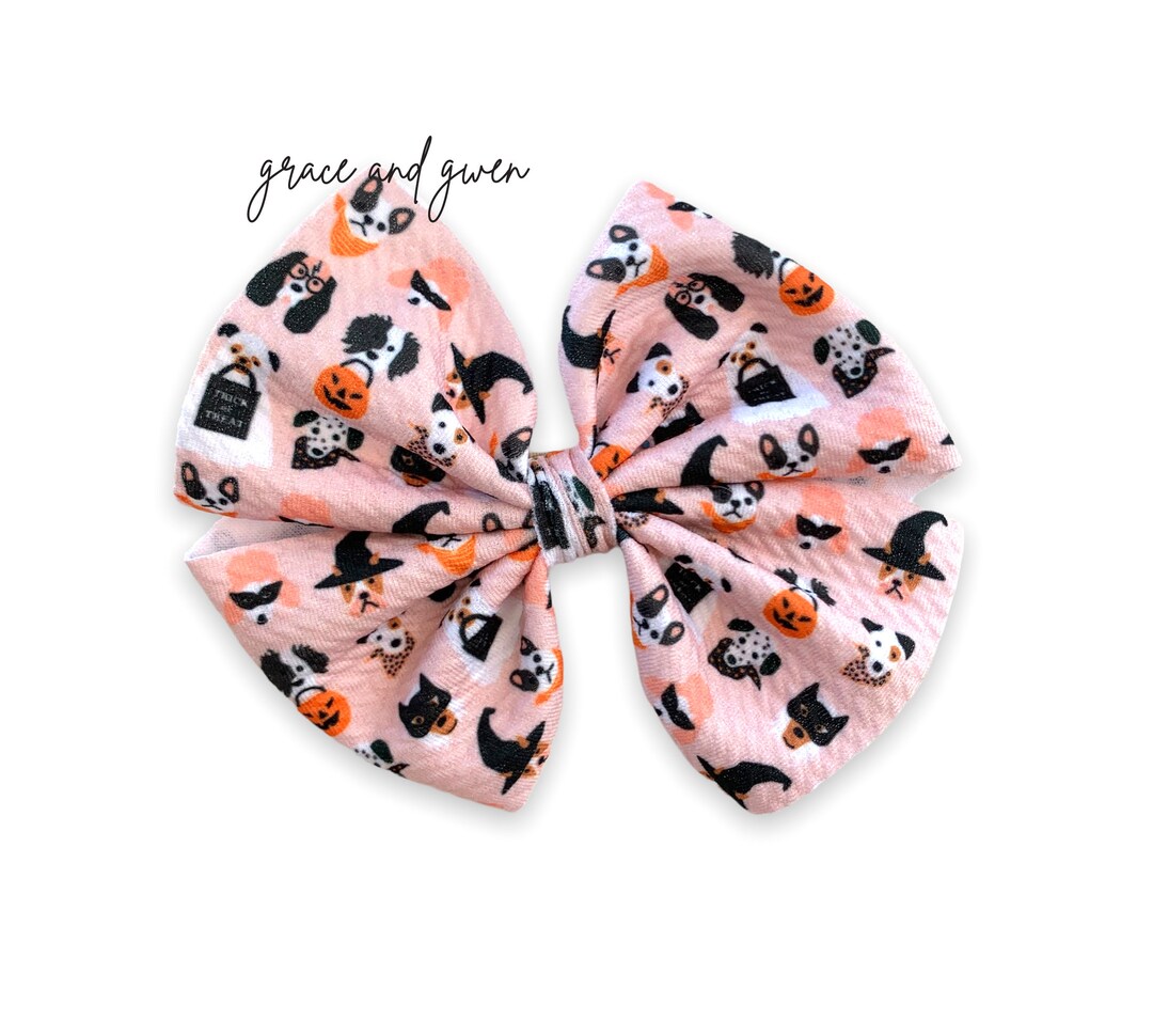 Halloween Puppies Liverpool Bow Hair Bows for Girls Baby - Etsy
