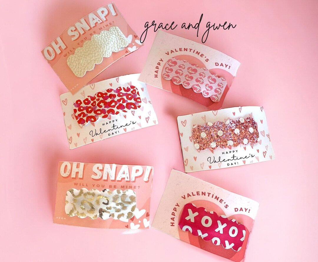 Oh Snap & Happy Valentine's Day Hair Clips | Girl's Hair Clips | Gift ...