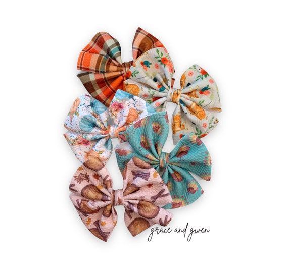 Thanksgiving Liverpool Pinwheel Bows Hair Bows for Girls - Etsy