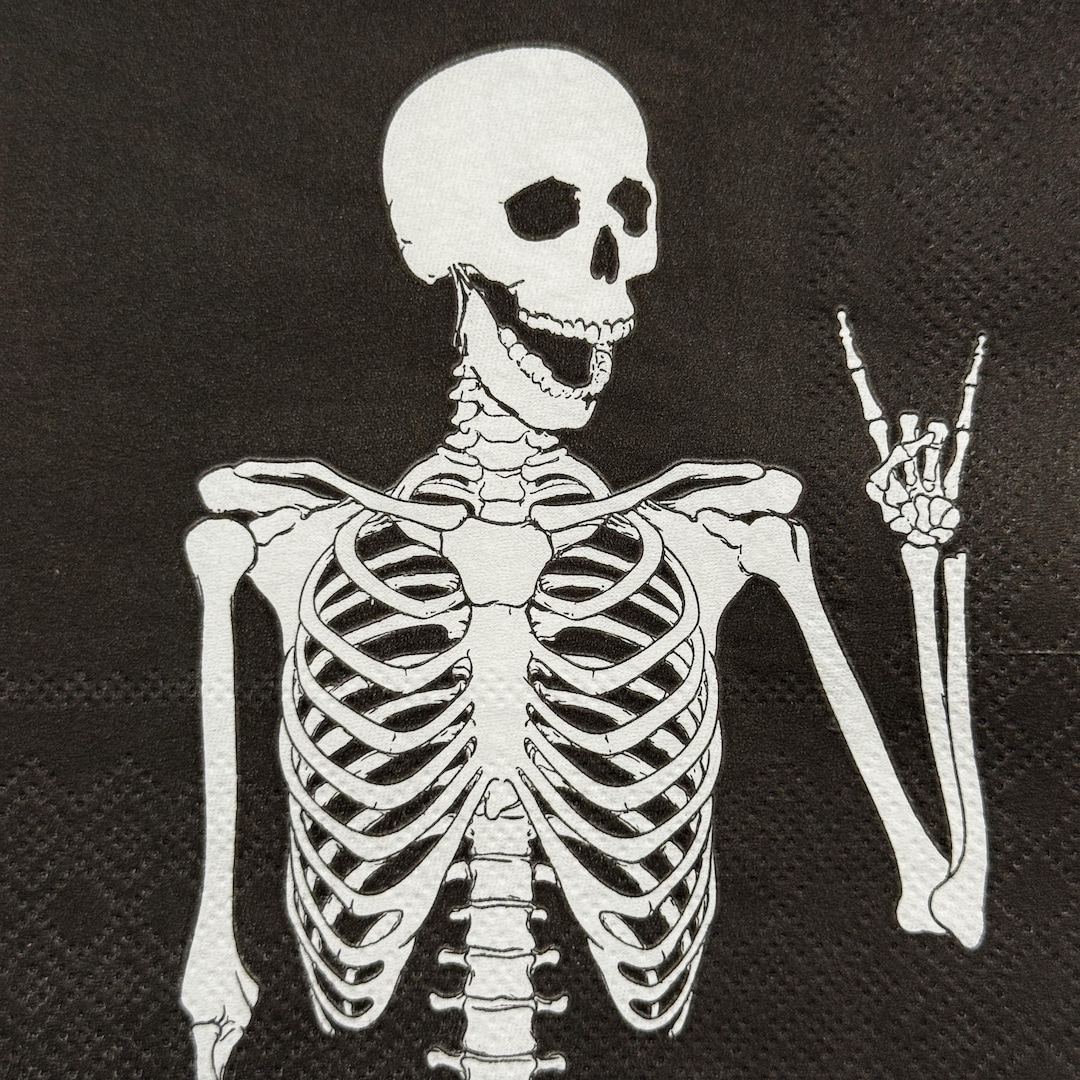 Halloween Skeleton Paper Napkin for Decoupage Scrapbooking Card Making ...