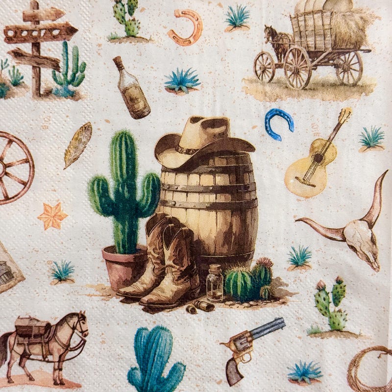 Western Decoupage - Etsy