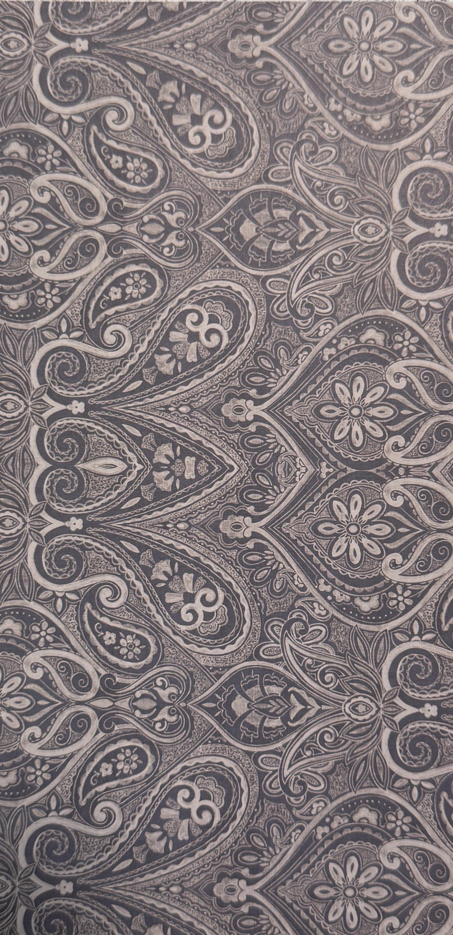 Vintage Kraft Decorative Paper, Baroque Paisley Floral Pattern for ...