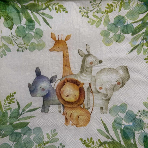 Animal Print Napkins - Etsy