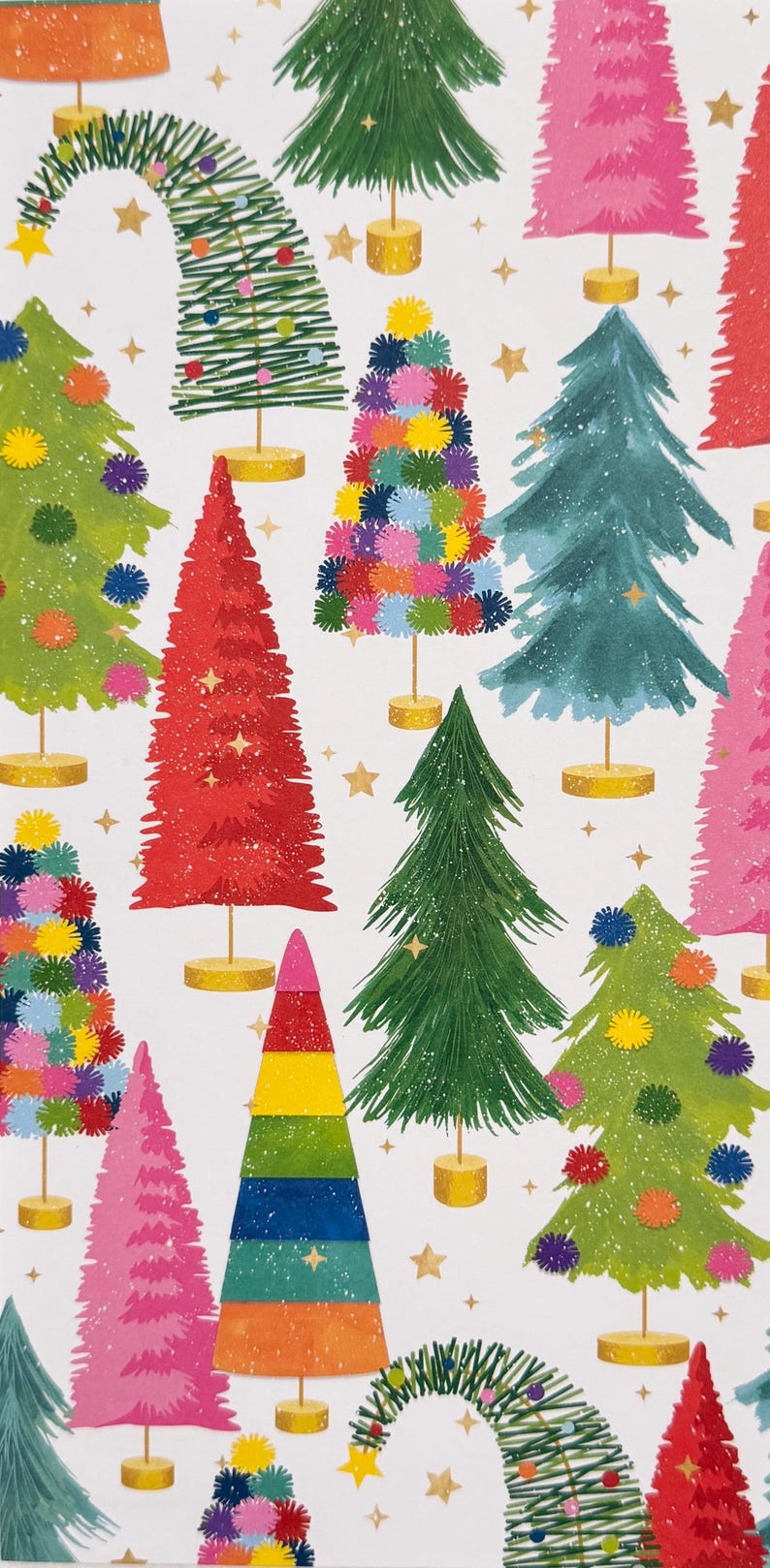 Christmas Tree Collage Craft Paper 12"x6" 50lb (130gsm) — 1 Sheet ...