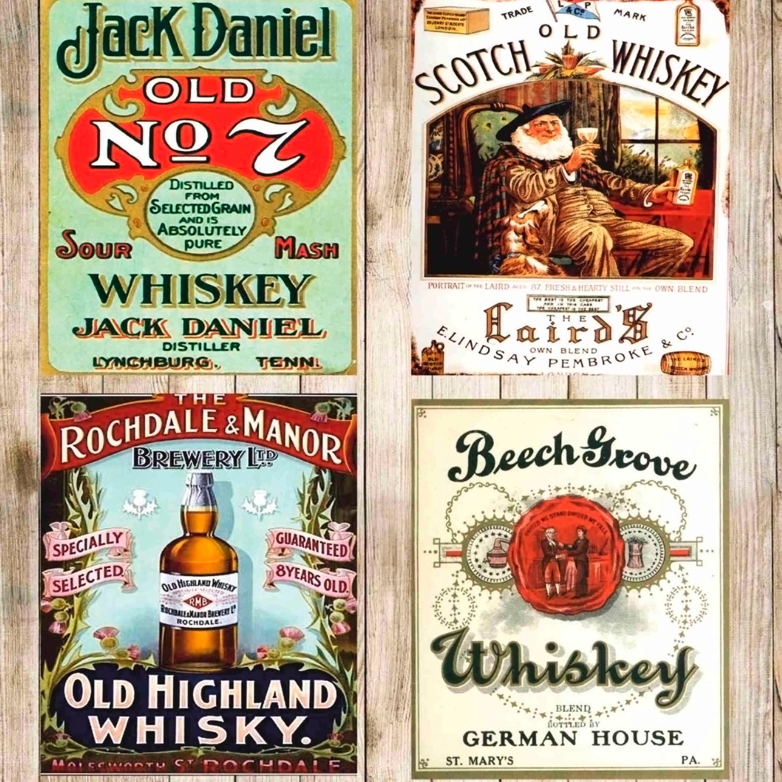 Decoupage Rice Paper Vintage Whiskey Label Designs for DIY Crafts ...