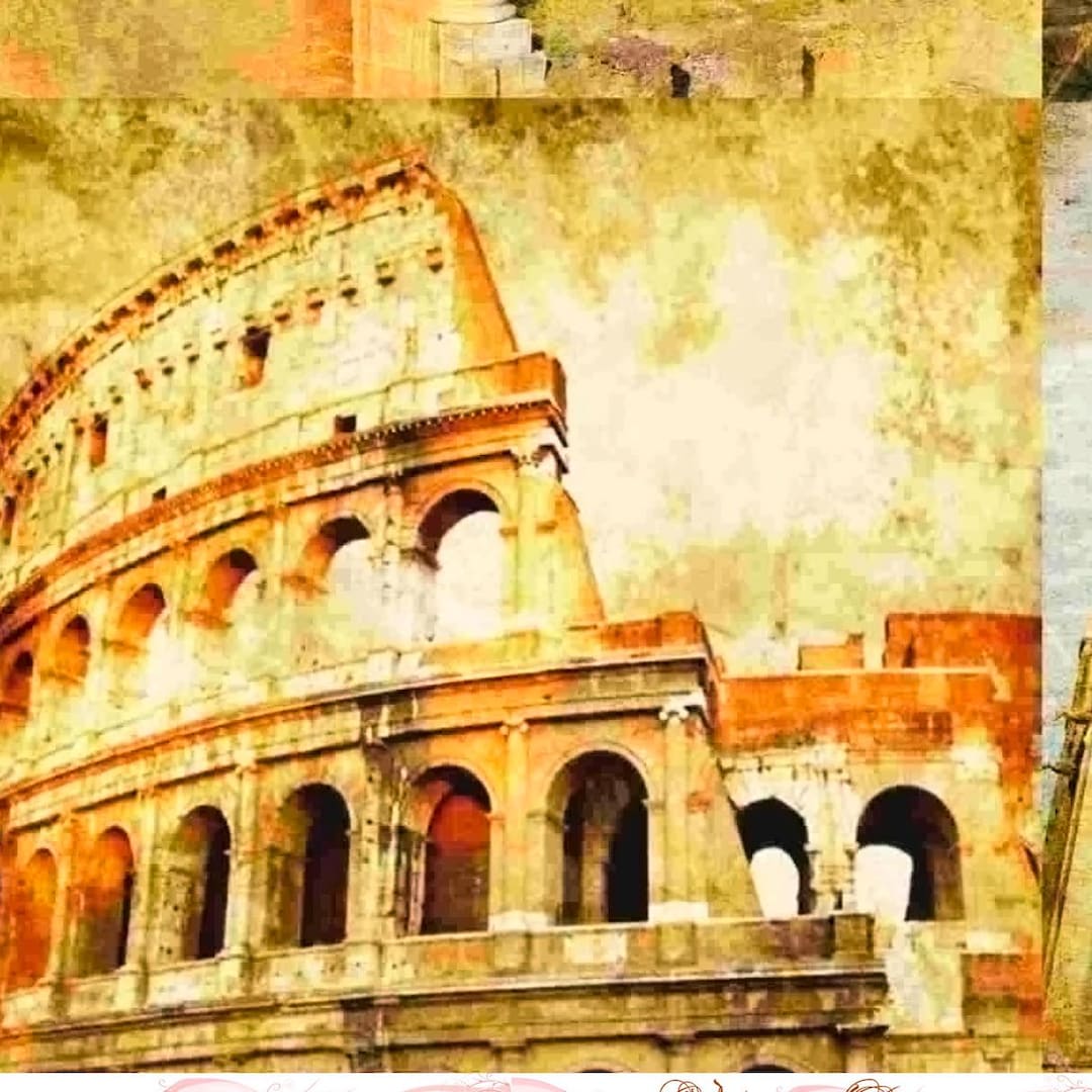 Vintage Rome Italy Decoupage Rice Paper: Colosseum & Ancient Ruins ...
