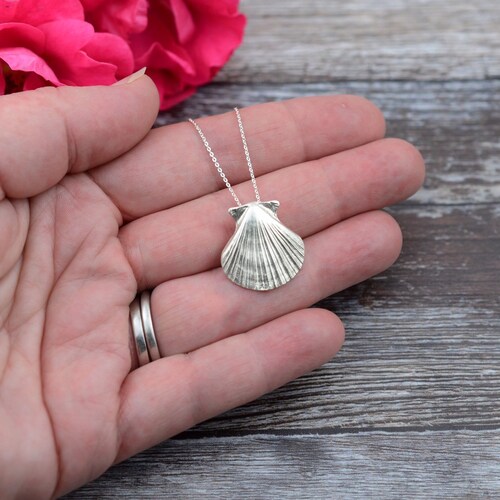 Pure Silver Shell Necklace - Etsy